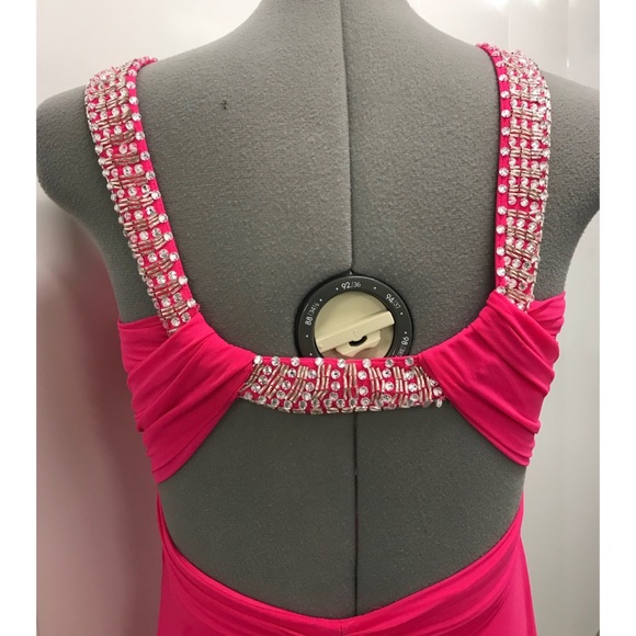 Windsor | Dresses | New Windsor Bright Pink And Silver Long Dress ...